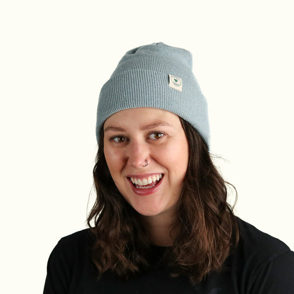 Recycled Cotton Toque – Steel Blue – Flannel Foxes